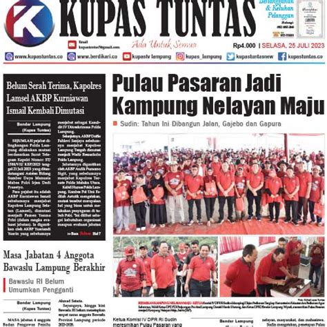Kupas Tuntas Surat Kabar Harian Kupas Tuntas Edisi Selasa 25 Juli 2023