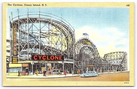 Cyclone Roller Coaster Coney Island New York City Tourist Attraction