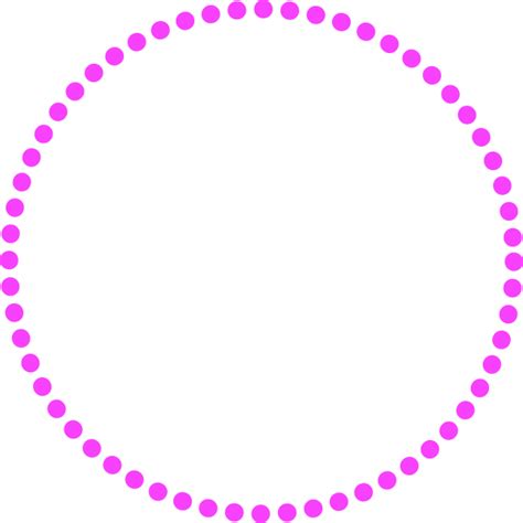 Hot Pink Dotted Circle Clip Art At Clker Vector Clip Art Online