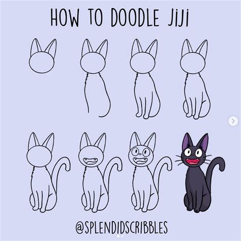 Easy Draw Cat Step By Step 20 Easy Cat Drawing Step By Step Tutorials