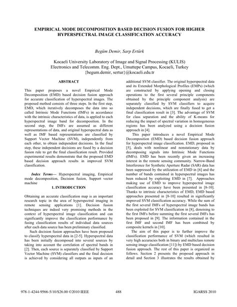 pdf empirical mode decomposition based decision fusion for higher hyperspectral image