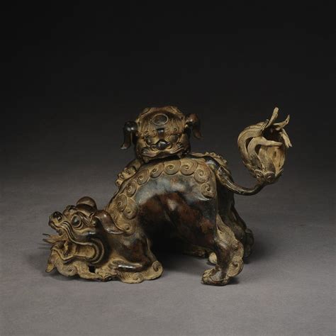 Brûleur dencens Bronze Lion Japon XXe siècle Catawiki