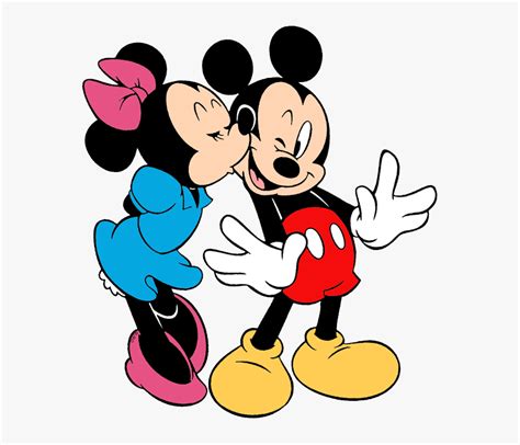 Mickey Minnie Mouse Clip Art Minnie Kissing Mickey Png Transparent