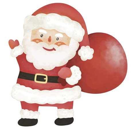 Santa Claus Carrying A Bag Png