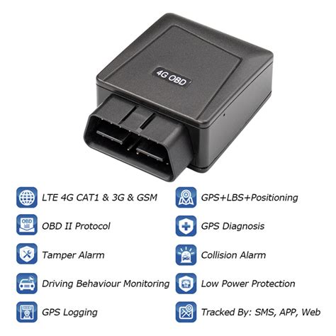 OBD GPS Tracker Portable 4G FDD LTE Network Support