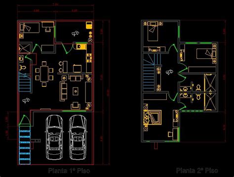 Planos De Casas En Autocad Dwg Casa 1 En 2019 Planos De Casas Casa