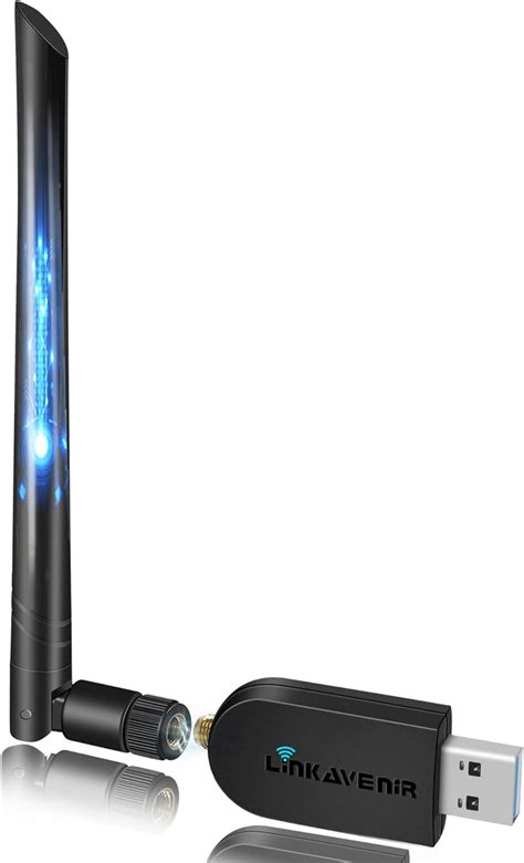 LINKAVENIR Clé WiFi Puissante AC1300 Mbps Carte WiFi USB dongle WiFi