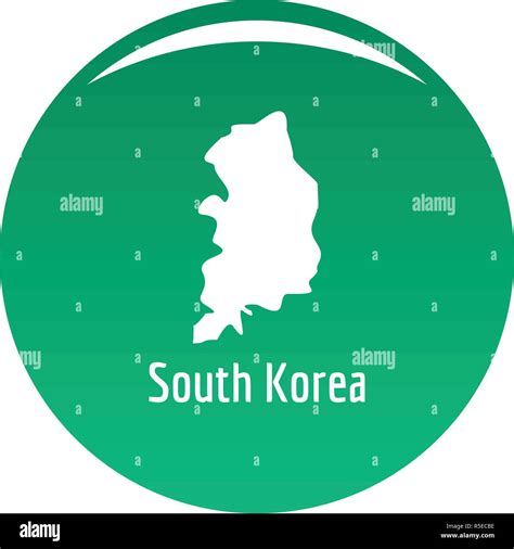 Mapa de Corea del Sur en negro Simple ilustración de Corea del Sur