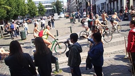 Belgian World Naked Bike Ride YouTube