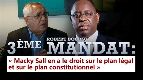 3ème mandat Macky Sall en a le droit sur le plan légal et sur le