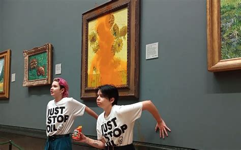 Manifestantes Lanzan Sopa A Los Girasoles De Van Gogh Grupo Milenio