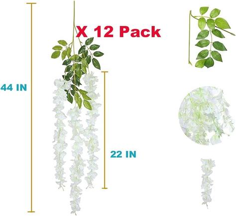 Pack Wisteria Flower Vines Garland Cm Artificial Flower Strings