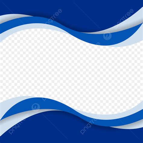 Moldura De Borda Abstrata Azul PNG Onda Azul Fundo Imagem PNG E