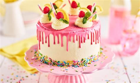 Pinker Zitronen Drip Cake Rezept Dr Oetker