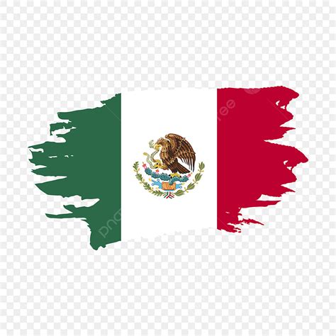 Elemento Aislado De Trazo De Pincel De Bandera De México PNG dibujos