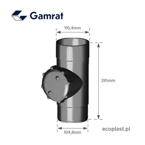 GAMRAT PVC Grafitowy Czyszczak Rewizja 110mm ECOPLAST
