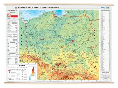 Polska Mapa Cienna Szkolna Fizyczna Geograficzna X P Wa Ki