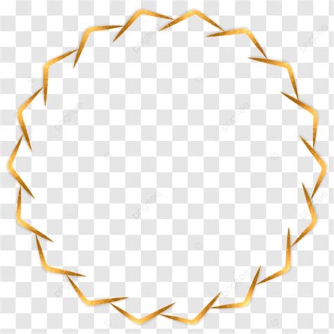Borde De Borde Redondo Dorado Simple Con Salpicaduras PNG Dibujos