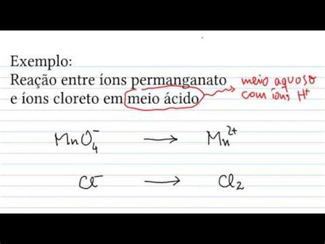 Balanceamento de equações redox pelo método íon elétron YouTube