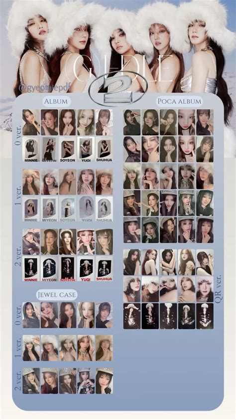 Gidle Template In Photocard Photo Card Template Binder Cover