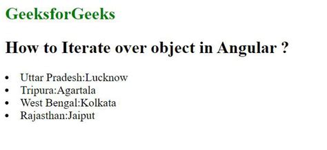 How To Iterate Over Object In Angular Geeksforgeeks