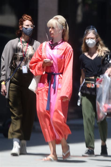 Lily James Pam Tommy Set In LA 05 03 2021 CelebMafia