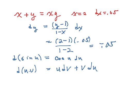 ap calc sec 4 5 differentials math calculus application of differentiation showme