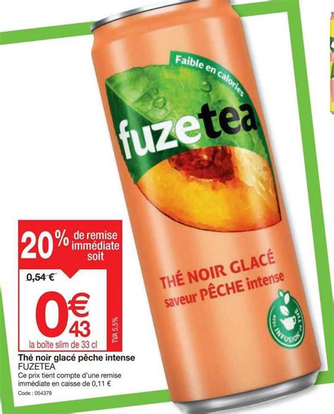 Promo Thé Noir Glacé Pêche Intense Fuzetea chez Promocash iCatalogue fr