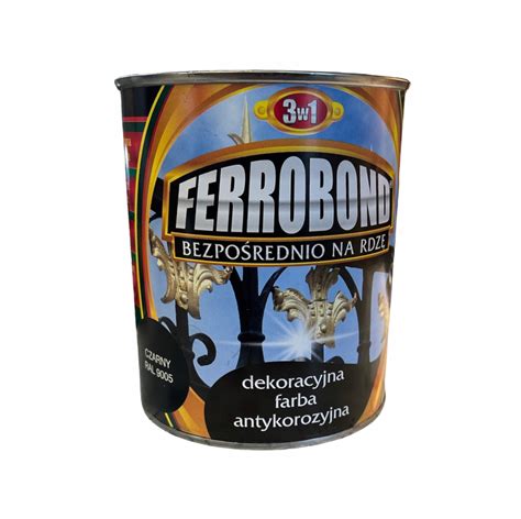 Ferrobond Czarny L Ral Farba Antykorozyjna Bezpo Rednio Na Rdz