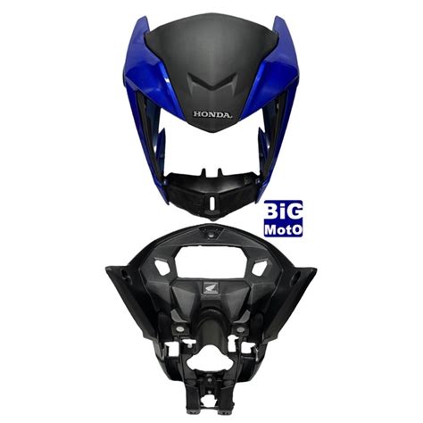 Frente frontal Farol CG Fan 160 2022 2023 Prata Metálico Aranha
