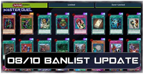 August 10 2023 Banlist Update Yu Gi Oh Master DuelGame8