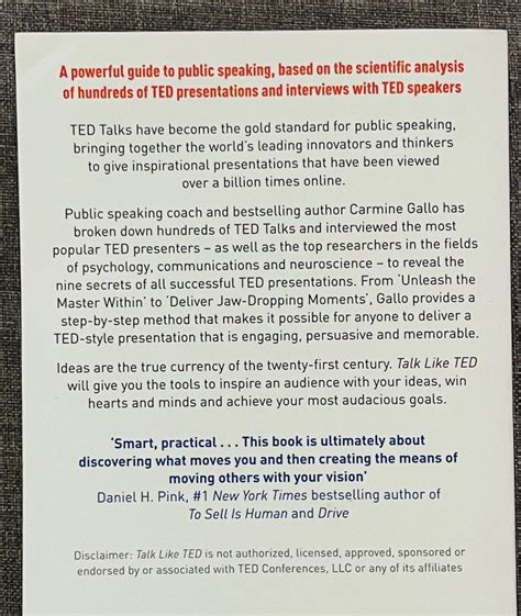 TALK LIKE TED The Power Of Speech English The 9 Public Speaking Secrets