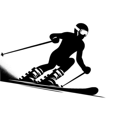 Premium Vector Vector Art Illustrations Of A Skiing Silhouette