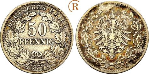 Kaiserreich 50 Pfennig 1877 A F Ss MA Shops