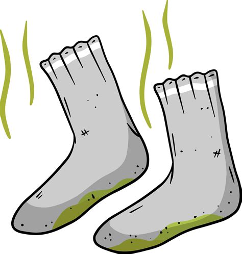 Dirty Sock The Bad Stench Sloppy Clothes Stinky Toe Grey Object For