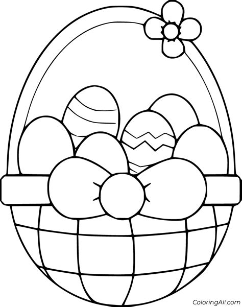 51 Free Printable Easter Basket Coloring Pages In Vector Format Easy