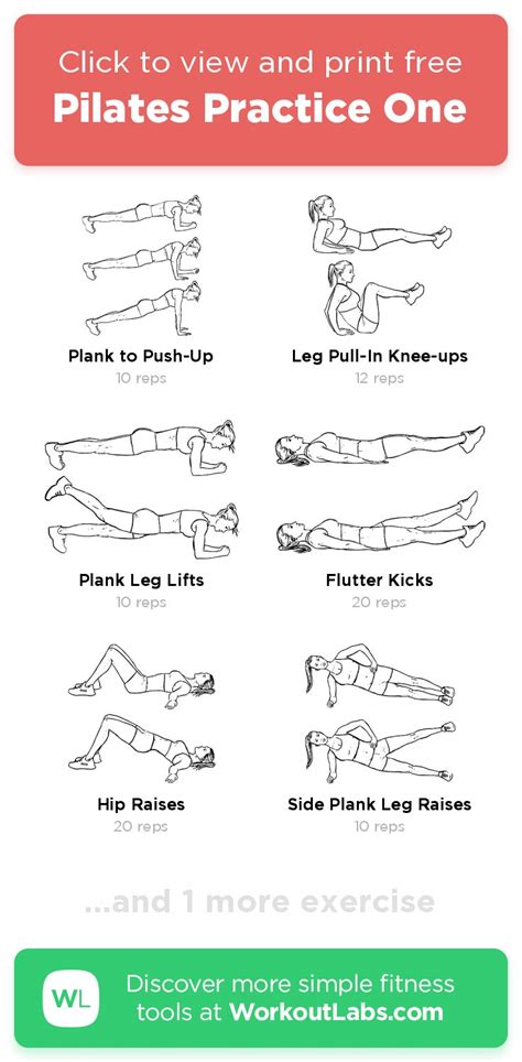 Pilates Printable Workout Routine