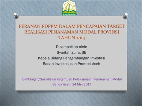 Peranan Pdppm Dalam Pencapaian Target Realisasi Penanaman