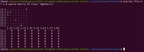 How To Convert Sparse Matrix To Dense Matrix In R Geeksforgeeks