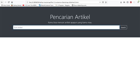 belajar menggunakan jumbotron part 5 bootstrap 4 tutorial programming and digital marketing