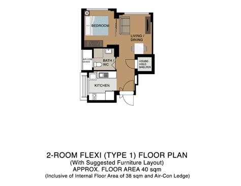 2 Room Hdb Flat Floor Plan Floorplans Click