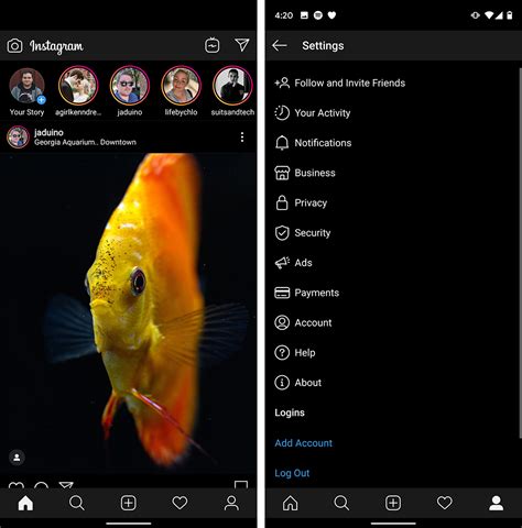 Dark Mode Instagram In Android