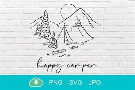 Happy Camper SVG Graphic By PANGPAOPOLO Creative Fabrica