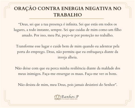 Ora Es Para Tirar Energias Negativas Corpo E Lar