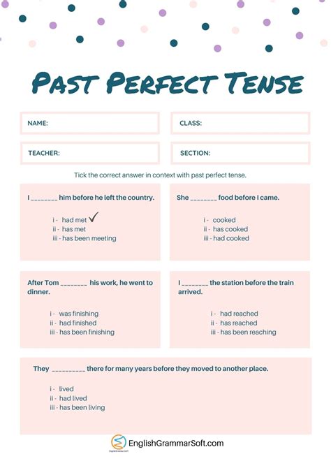 Past Present And Future Perfect Tense Worksheets K Learning Using