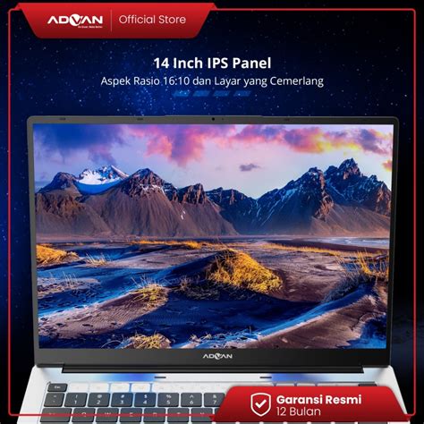 Jual ADVAN Laptop Workplus AMD RYZEN 5 6600H 14 FHD IPS 16GB 512GB