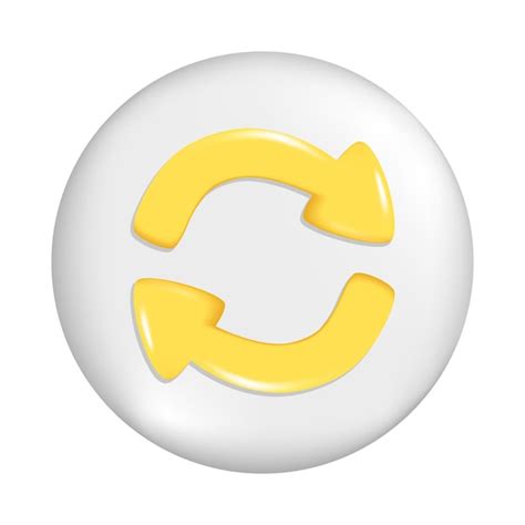 Premium Vector Realistic D Yellow Arrow On Gray Round Button Cartoon