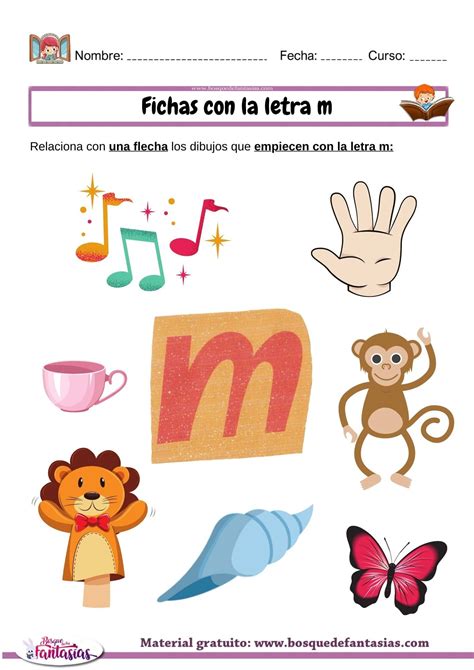 Palabras con la letra M Actividades y ejemplos para niños