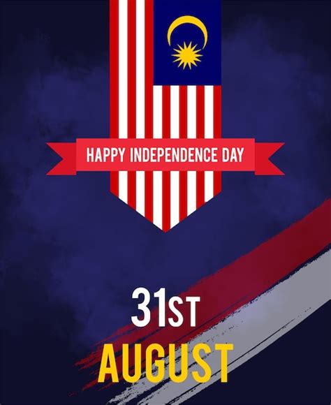 Premium Vector Happy Independence Day Hari Merdeka Of Malaysia