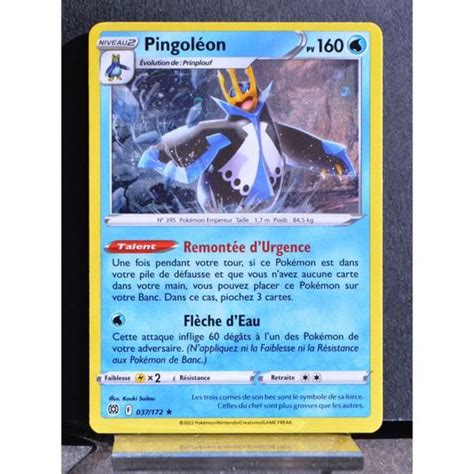 Carte Pokémon Pingoléon 160 PV 037 172 Promo NEUF FR Cdiscount Jeux